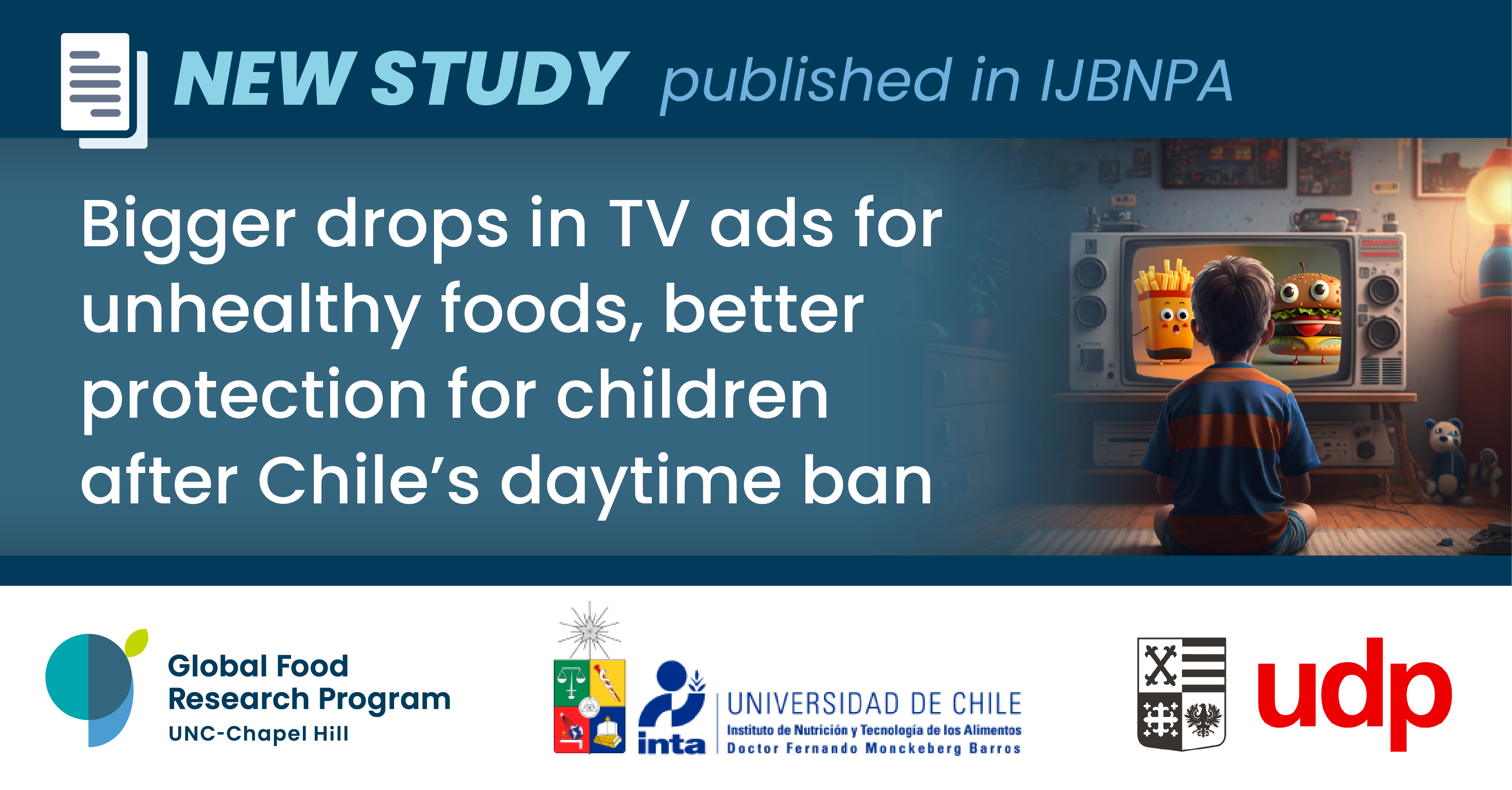 Children in Chile saw 73% fewer TV ads for unhealthy foods and drinks ...