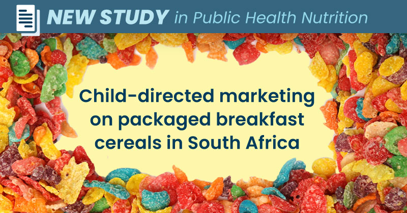 Most South African breakfast cereal packages feature child-directed ...