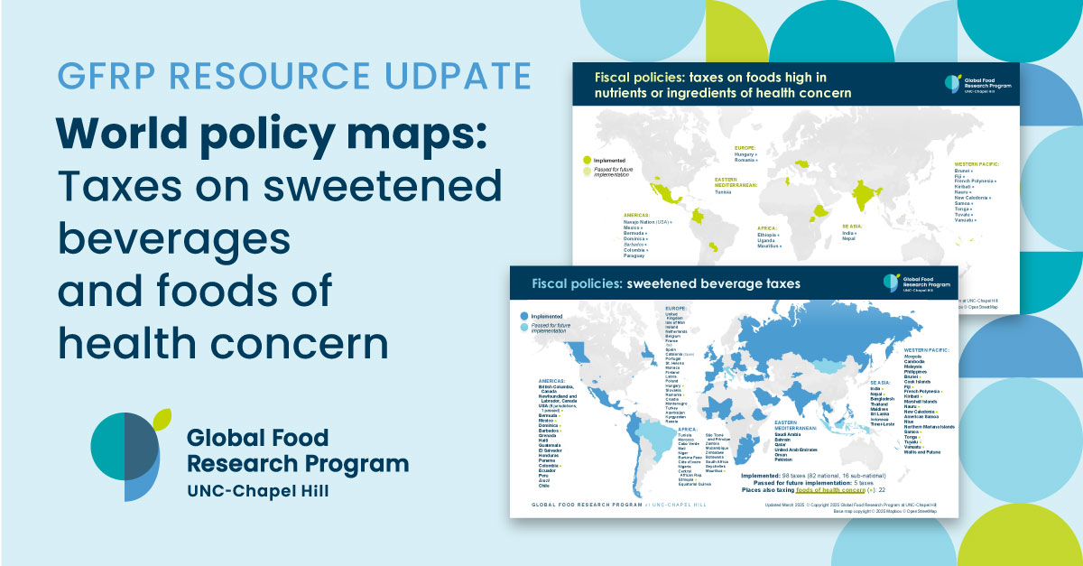 Food and beverage taxes - Global Food Research Program